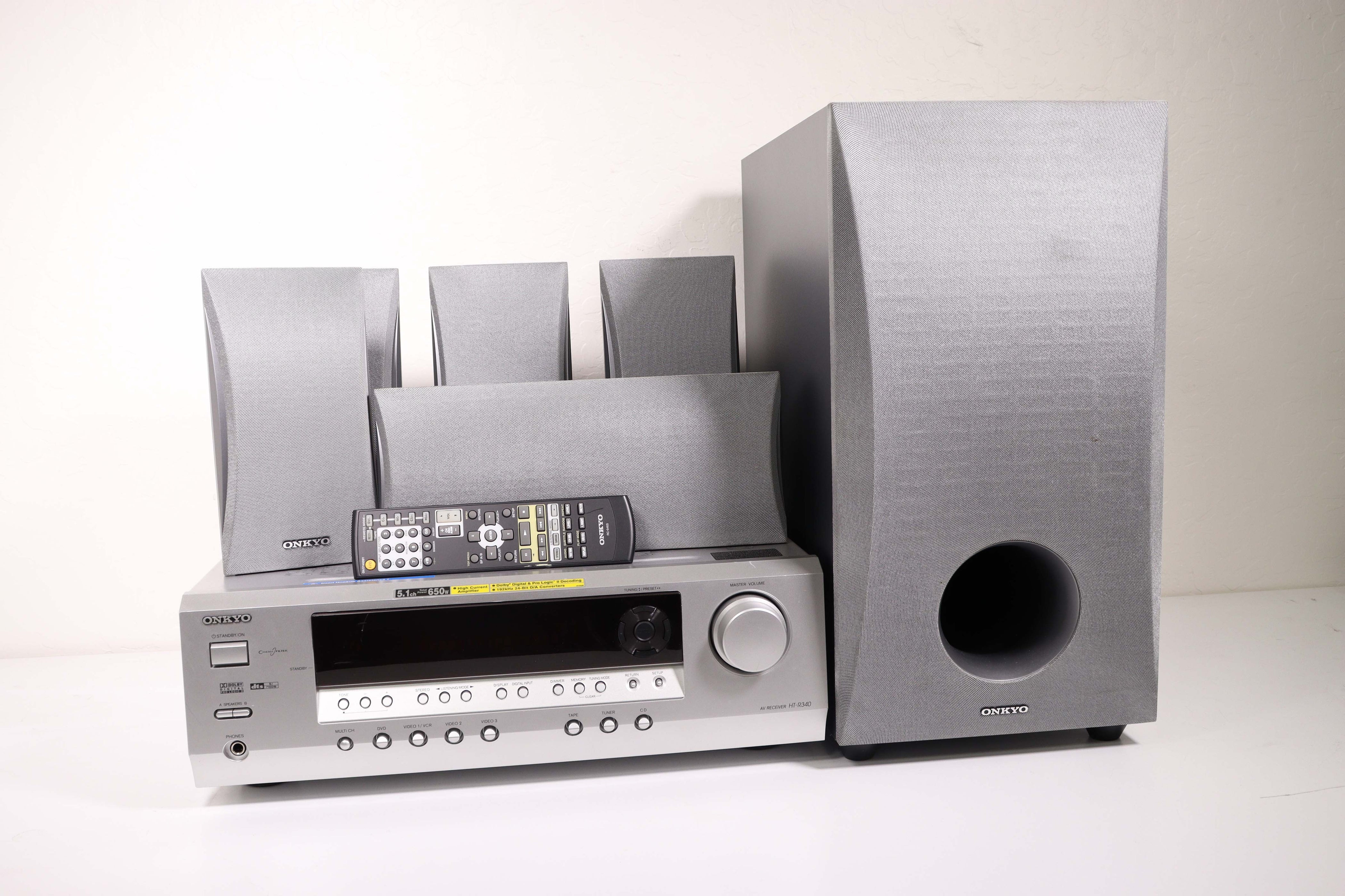 Onkyo HT-R340 Home Theater System AV Receiver Surround Sound Amplifier ...