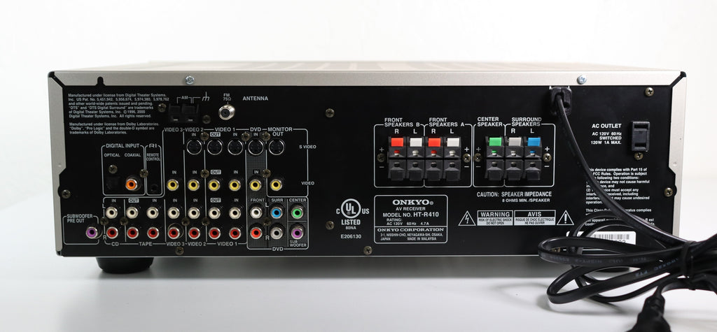 Onkyo HT-R410 AV Receiver Home Theater System 5.1 Channel Stereo Gold