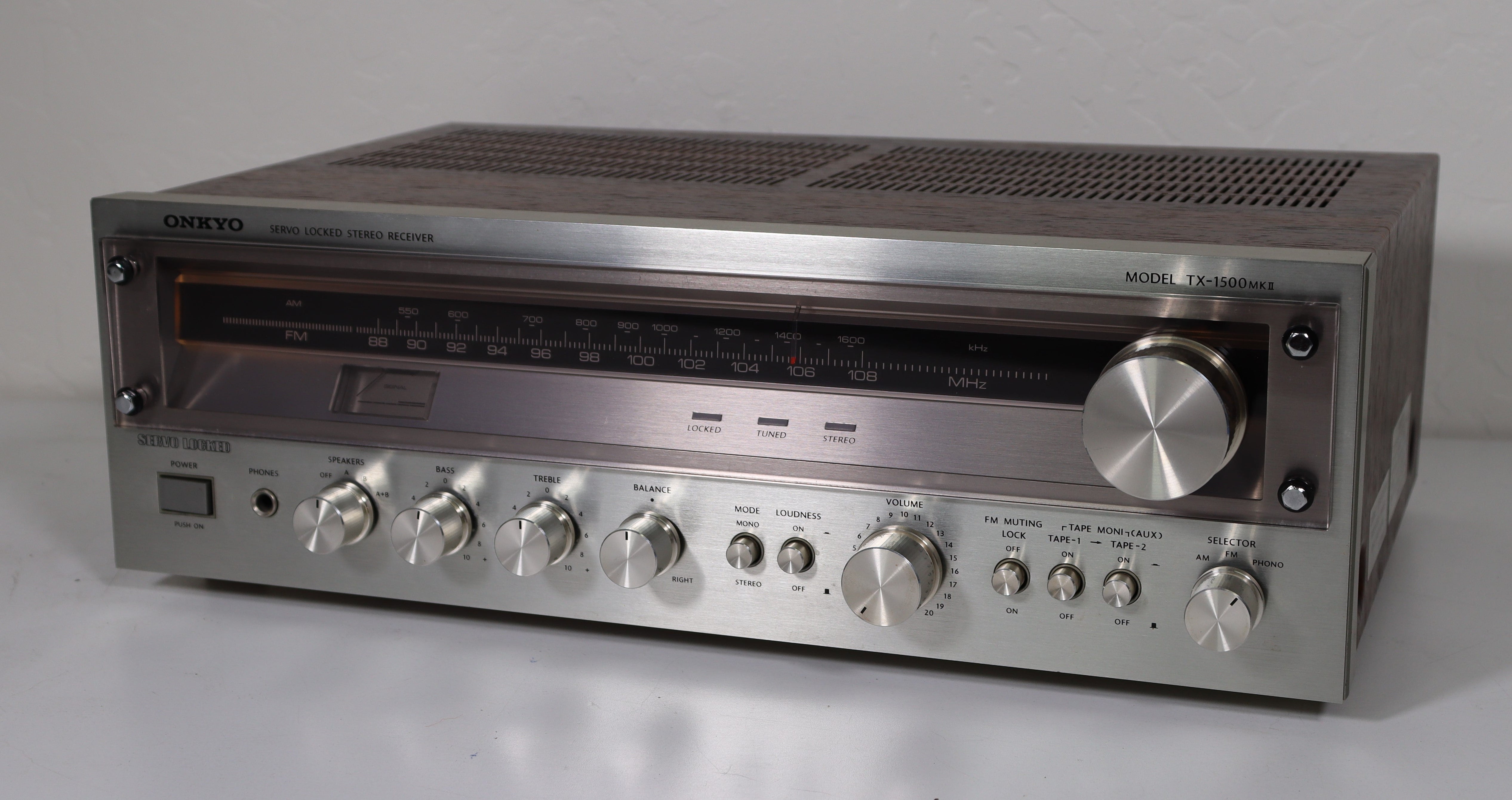 Onkyo TX-1500 MK II Silver Face Vintage Servo Locked Home Stereo Recei ...