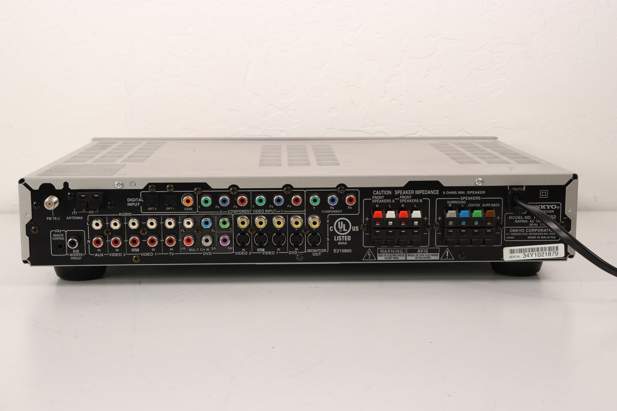 Onkyo TX-LR552 AV Receiver Audiophile Grade Digital Amp Discrete Outpu