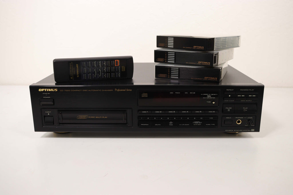Optimus CD-7300 6 Disc Magazine Multiple Compact Disc CD Player Synchr
