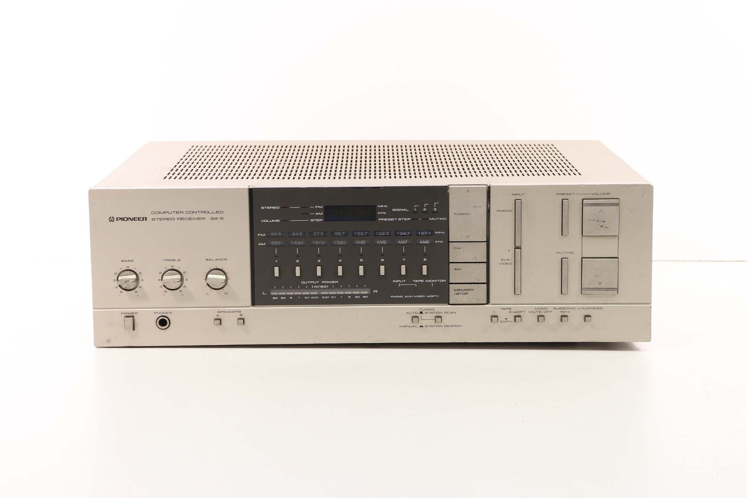 PIONEER SX-6 Vintage Computer Controlled Stereo Receiver — SpenCertified