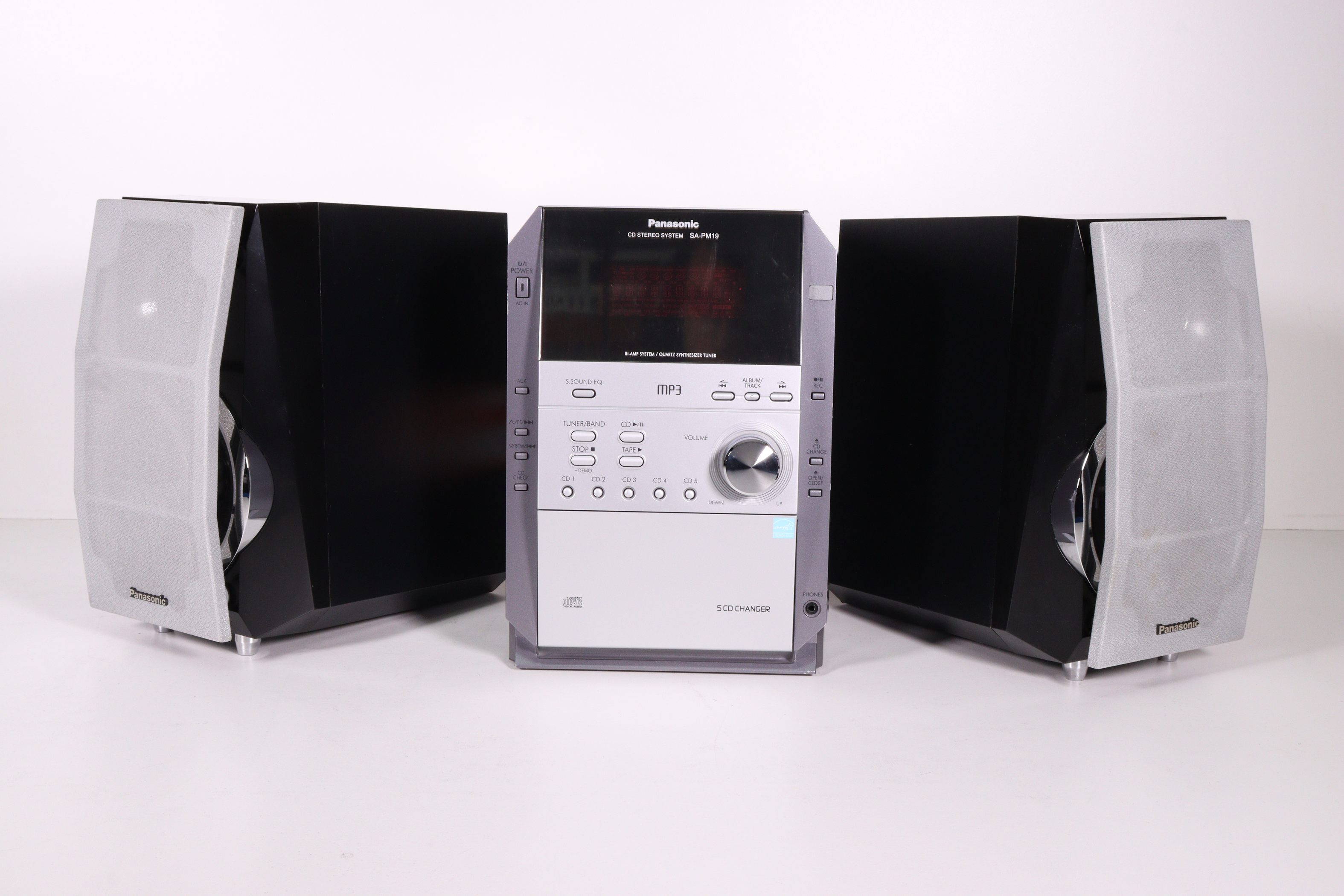 Panasonic 5 CD Changer Stereo System SA-PM19 (With Remote) — SpenCertified