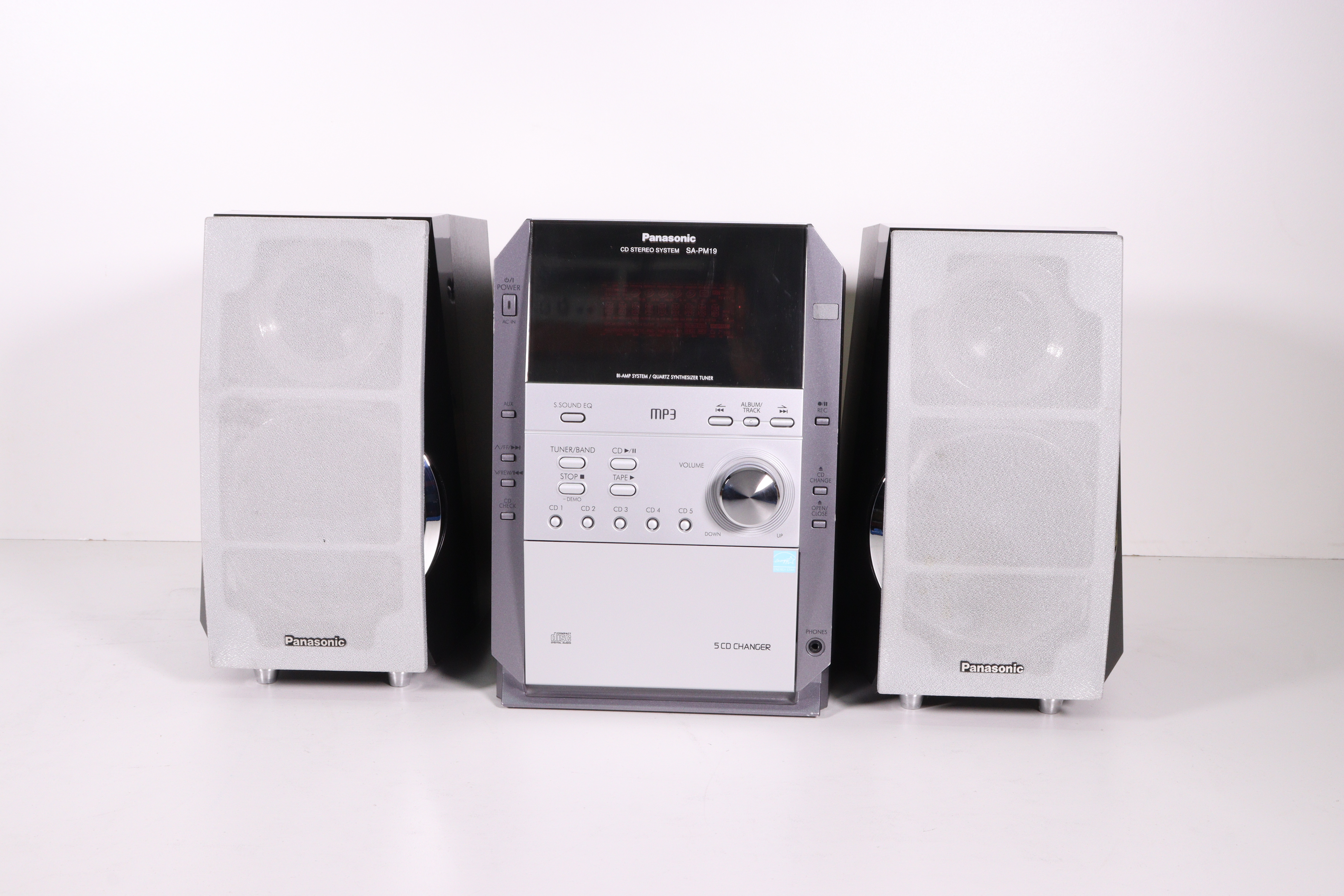 Panasonic 5 CD Changer Stereo System SA-PM19 (With Remote) — SpenCertified