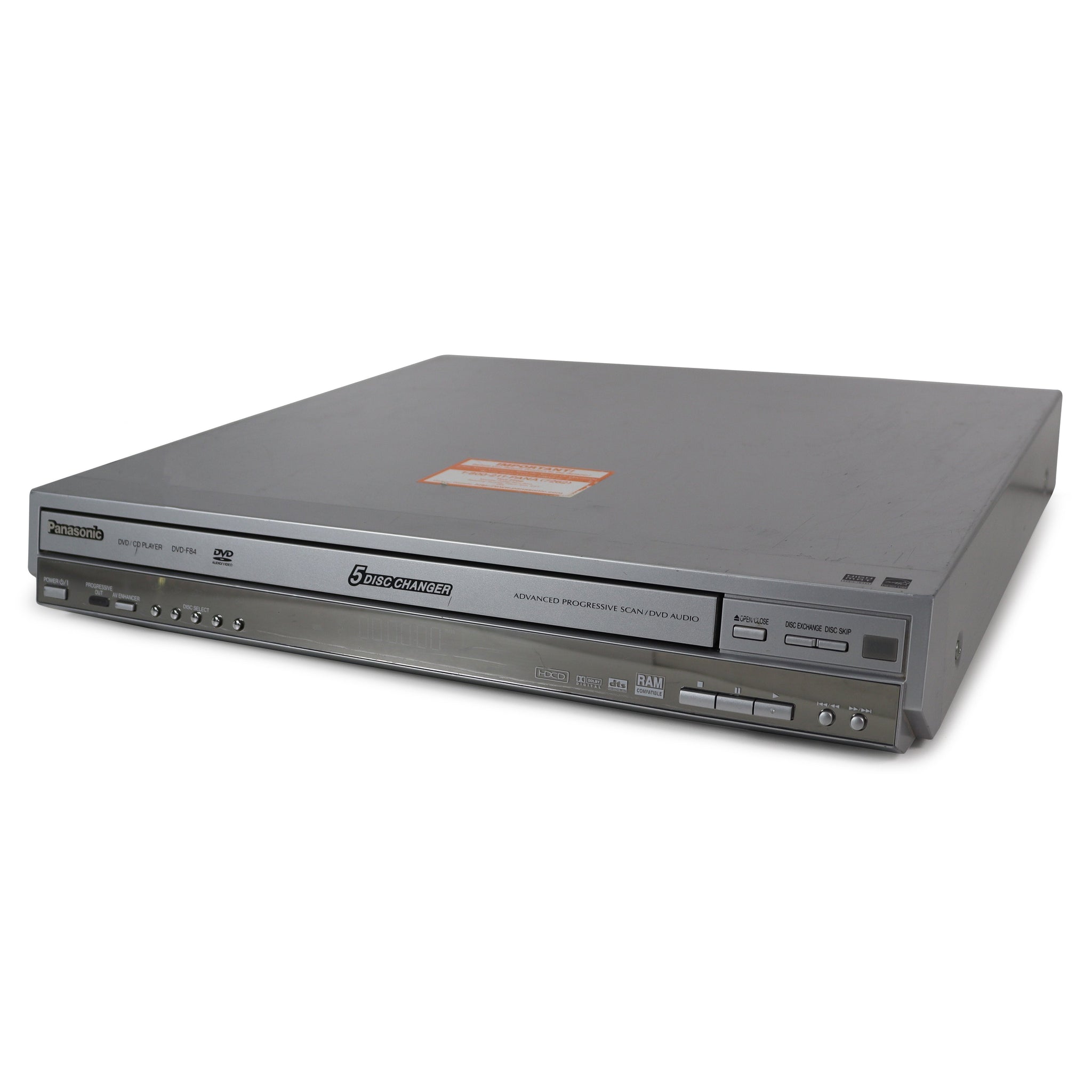 Panasonic DVD-F84 5 Disc Carousel DVD Player Changer
