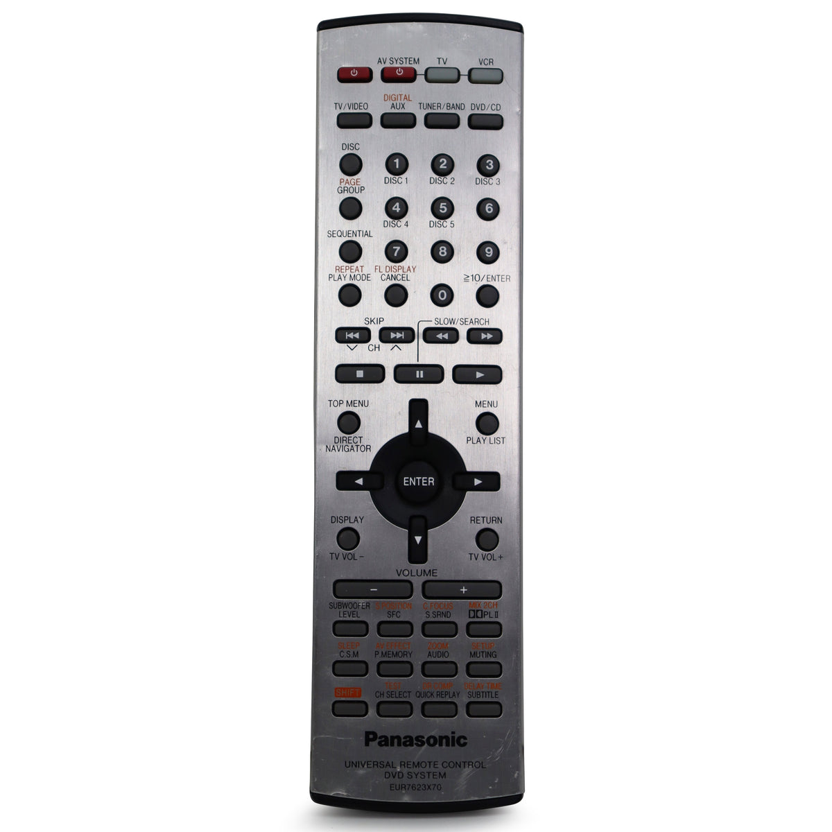 Panasonic EUR7623X70 Remote Control for DV Home Theatre System SC-HT90 ...
