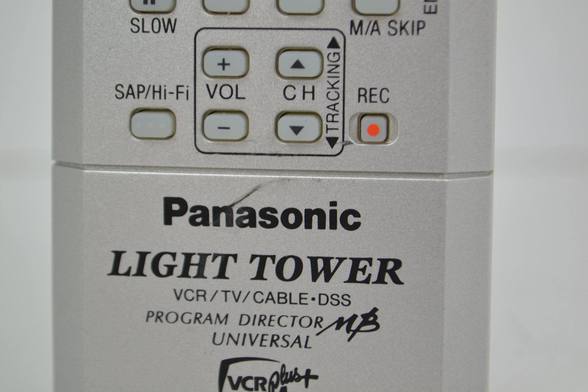 Panasonic LSSQ0299 Light Tower Universal VCR VHS Player Remote Control ...