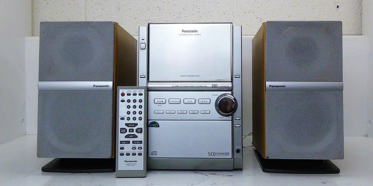 Panasonic SA-PM16 Stereo System with 5 CD Changer and Stereo Speakers ...