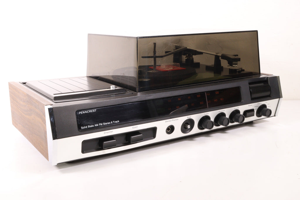 Penncrest 1900 Turntable 8 Track Cassette Player Multi System