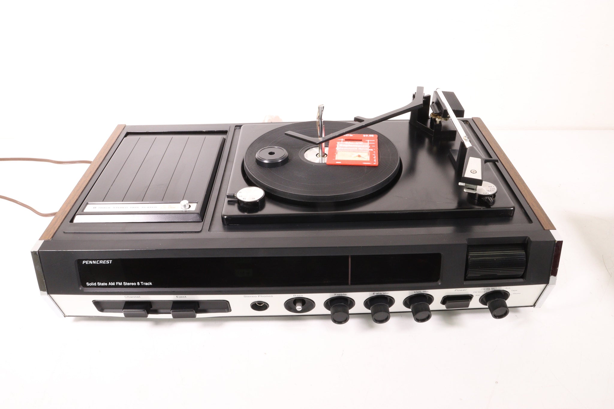 Penncrest 1900 Turntable 8 Track Cassette Player Multi System