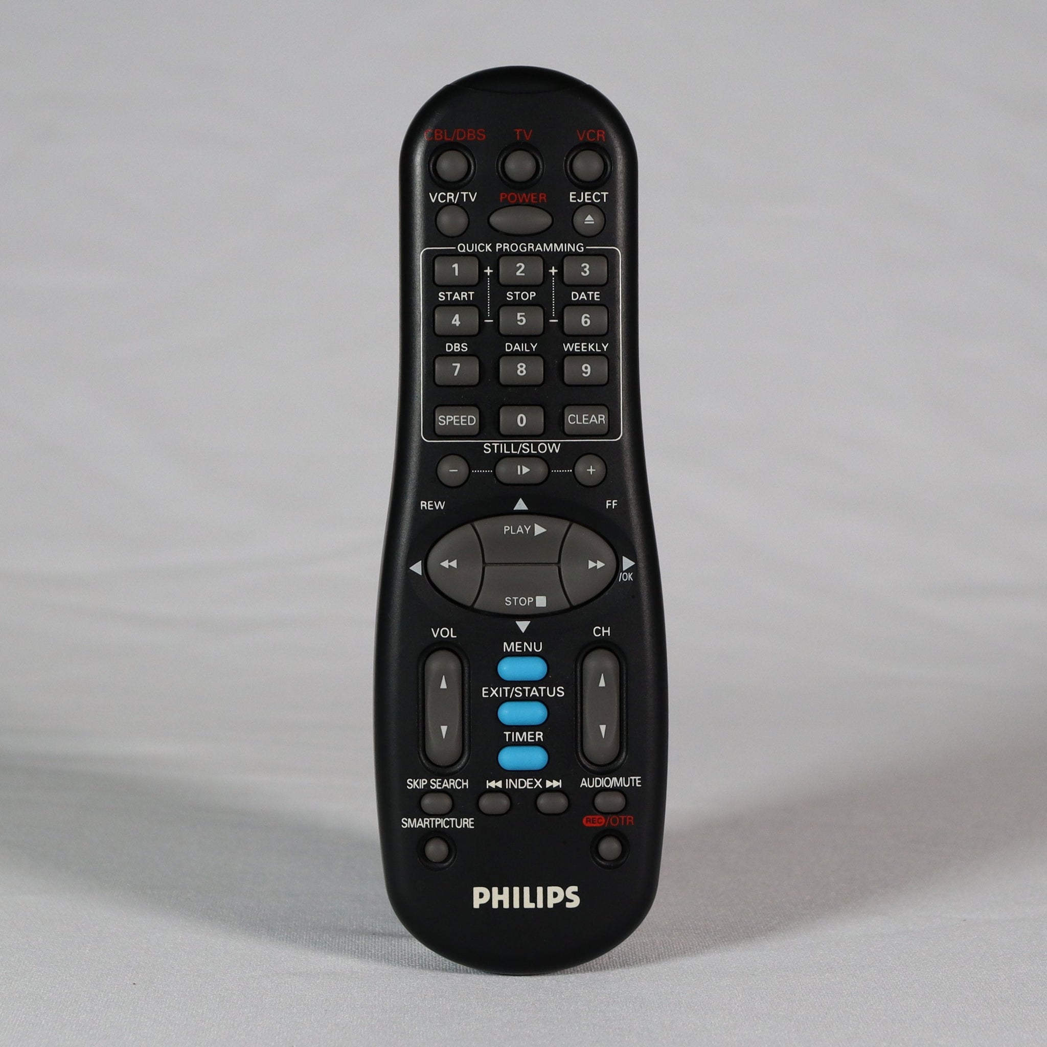 Philips LP20703-001A Remote Control for VCR / VHS Player Model VRA656A