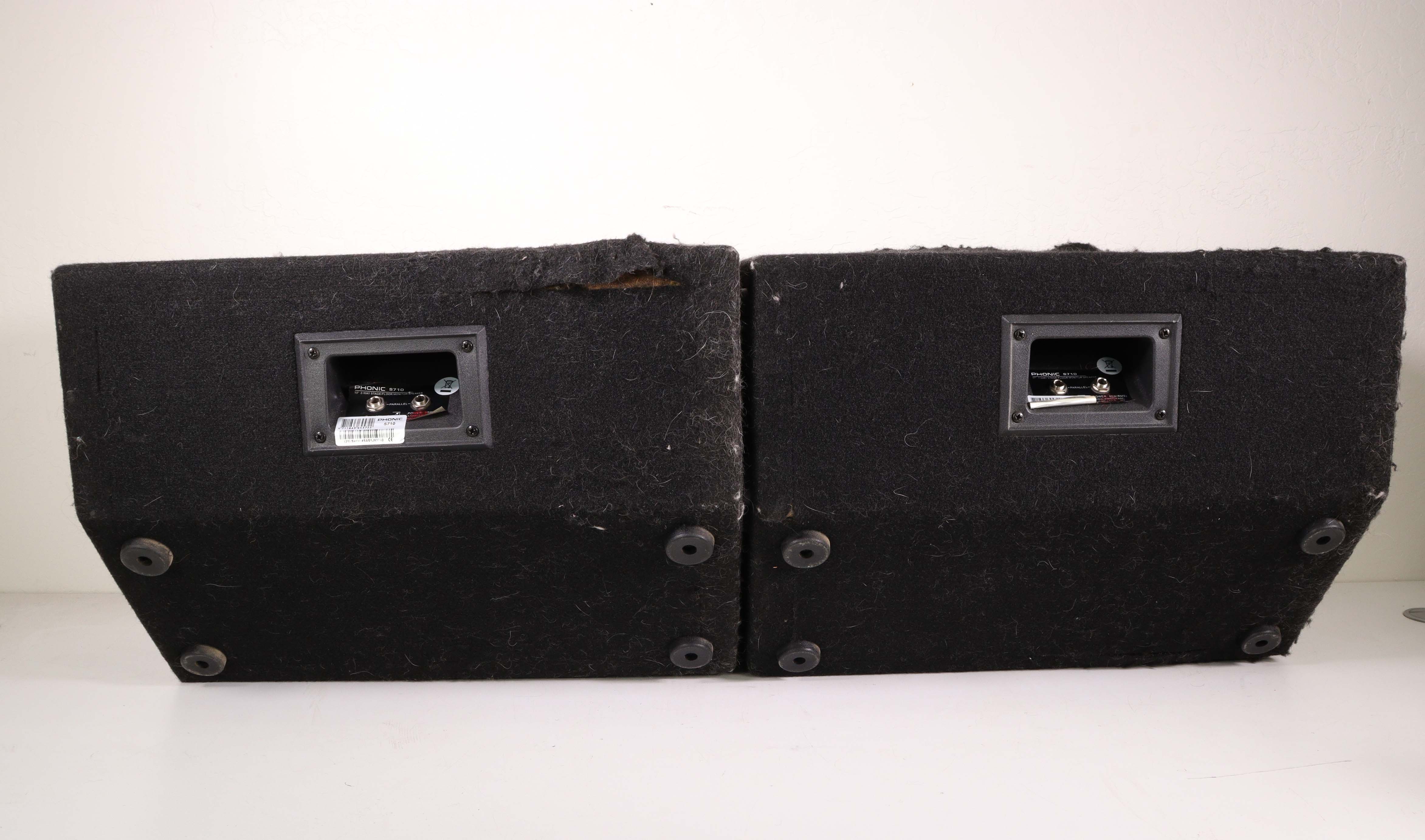 Phonic S710 10" 2-Way Stage Floor Monitor Speaker Pair With Stands ...