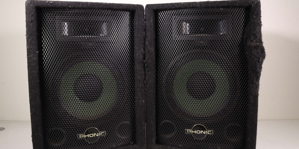 Phonic S710 10" 2-Way Stage Floor Monitor Speaker Pair With Stands — SpenCertified