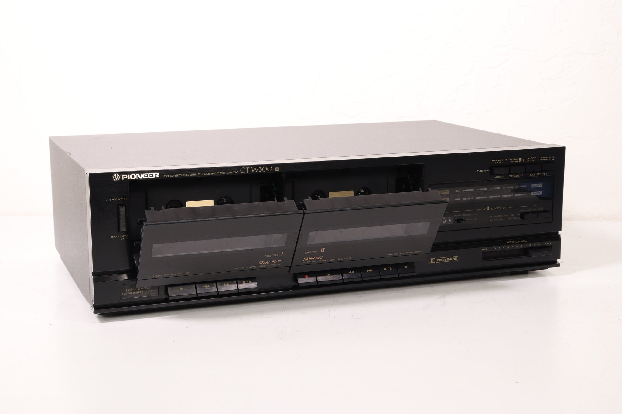 Pioneer CT-W300 Dual Cassette Deck Player Recorder Vintage