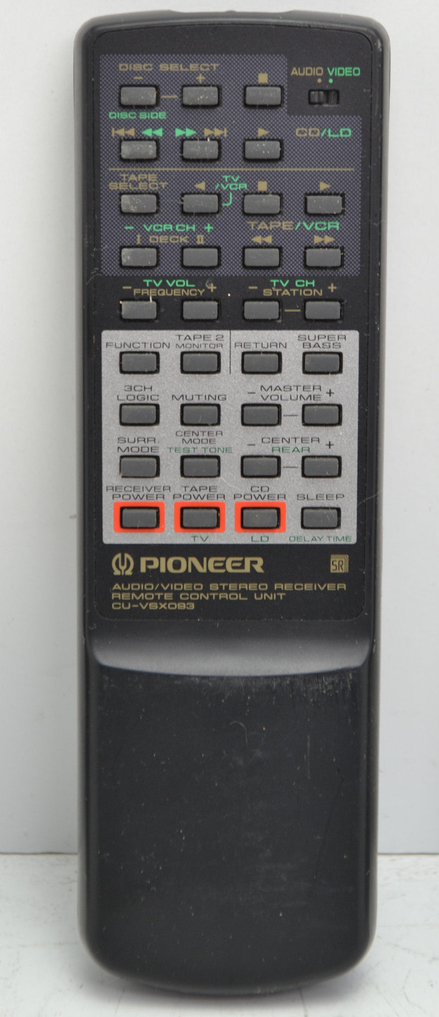 Pioneer CU-VSX093 Remote Control Unit Audio / Video Stereo Receiver