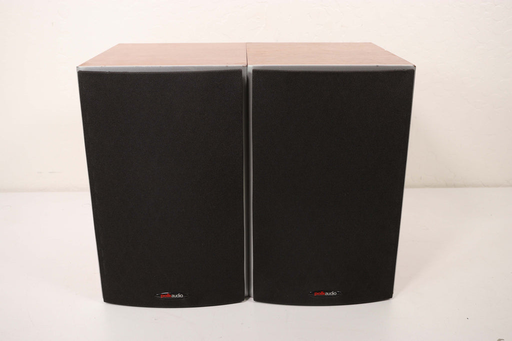 PolkAudio Monitor 30 Small 2 Way Bookshelf Speaker Pair Light Brown