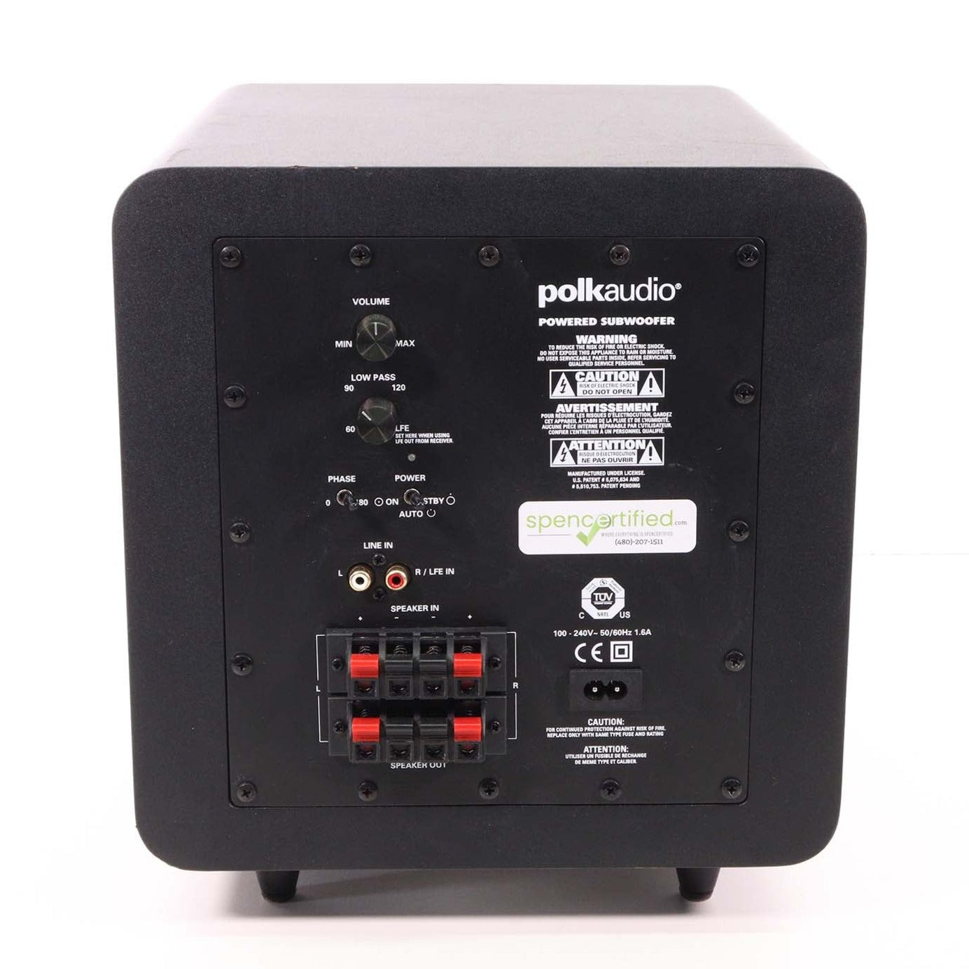 PolkAudio PSW111 Black Powered Subwoofer