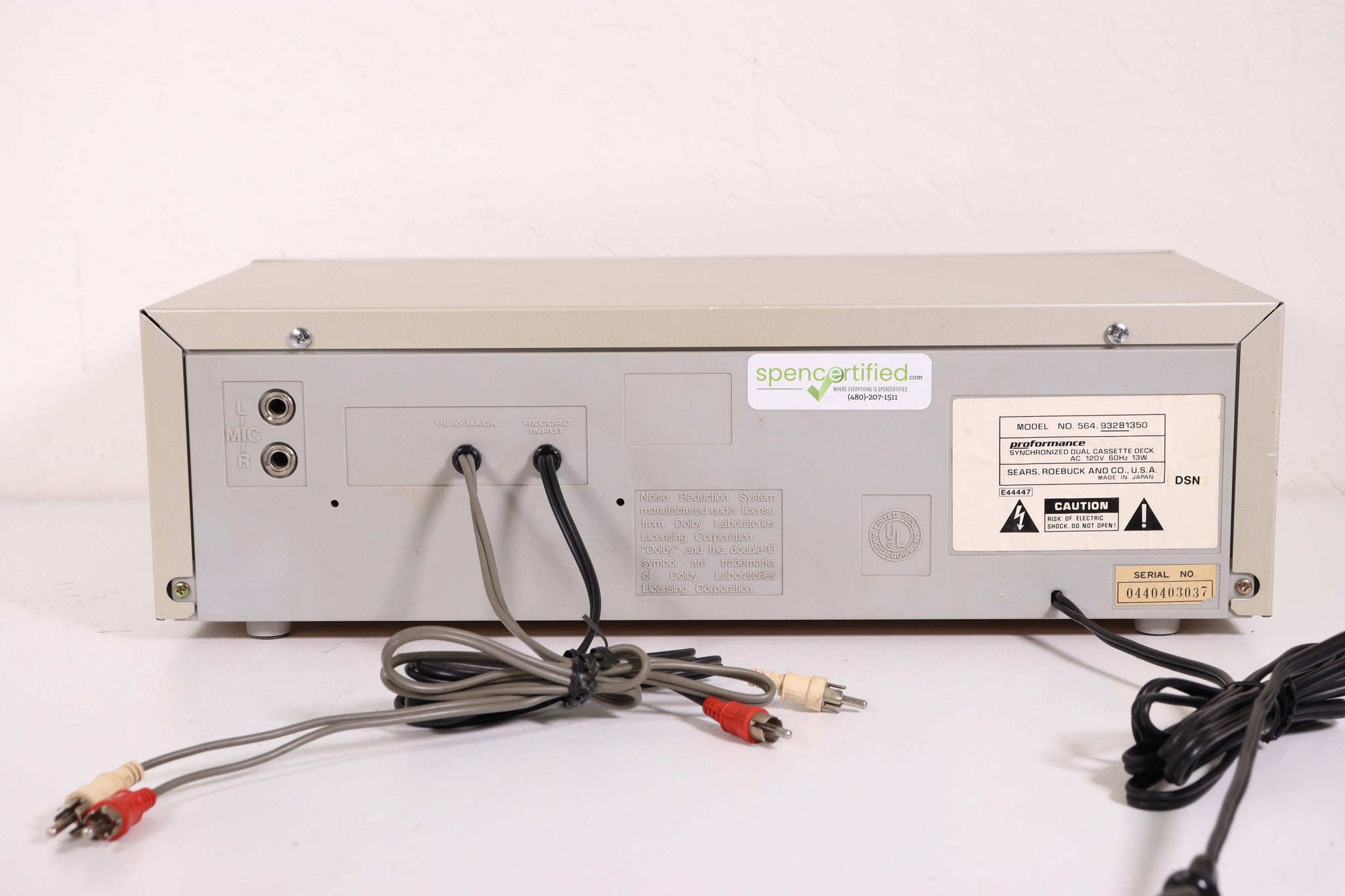 Proformance Sears Dual Cassette Deck Player Recorder 564