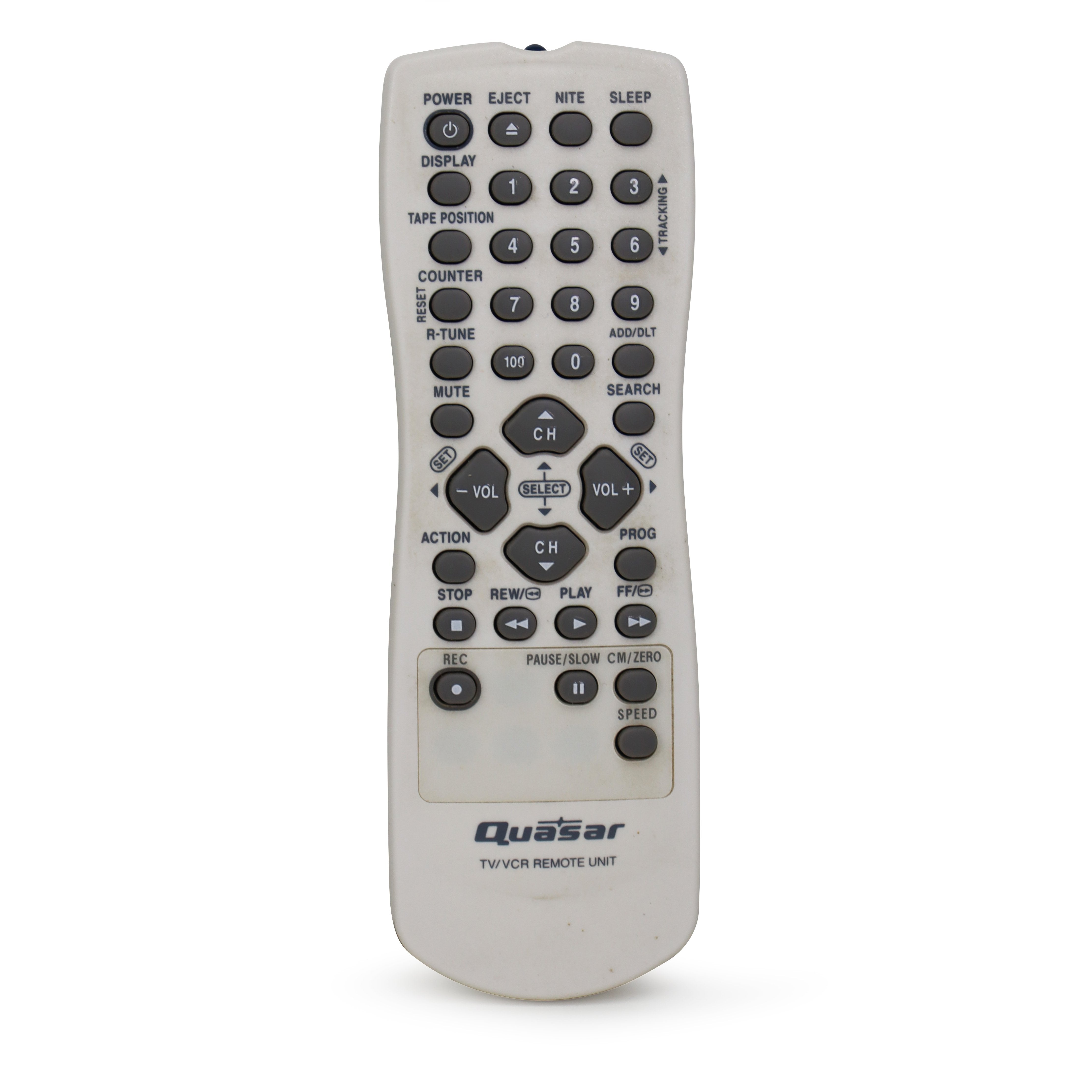 Quasar TV/VCR LSSQ0284 Remote Control VV-1311W