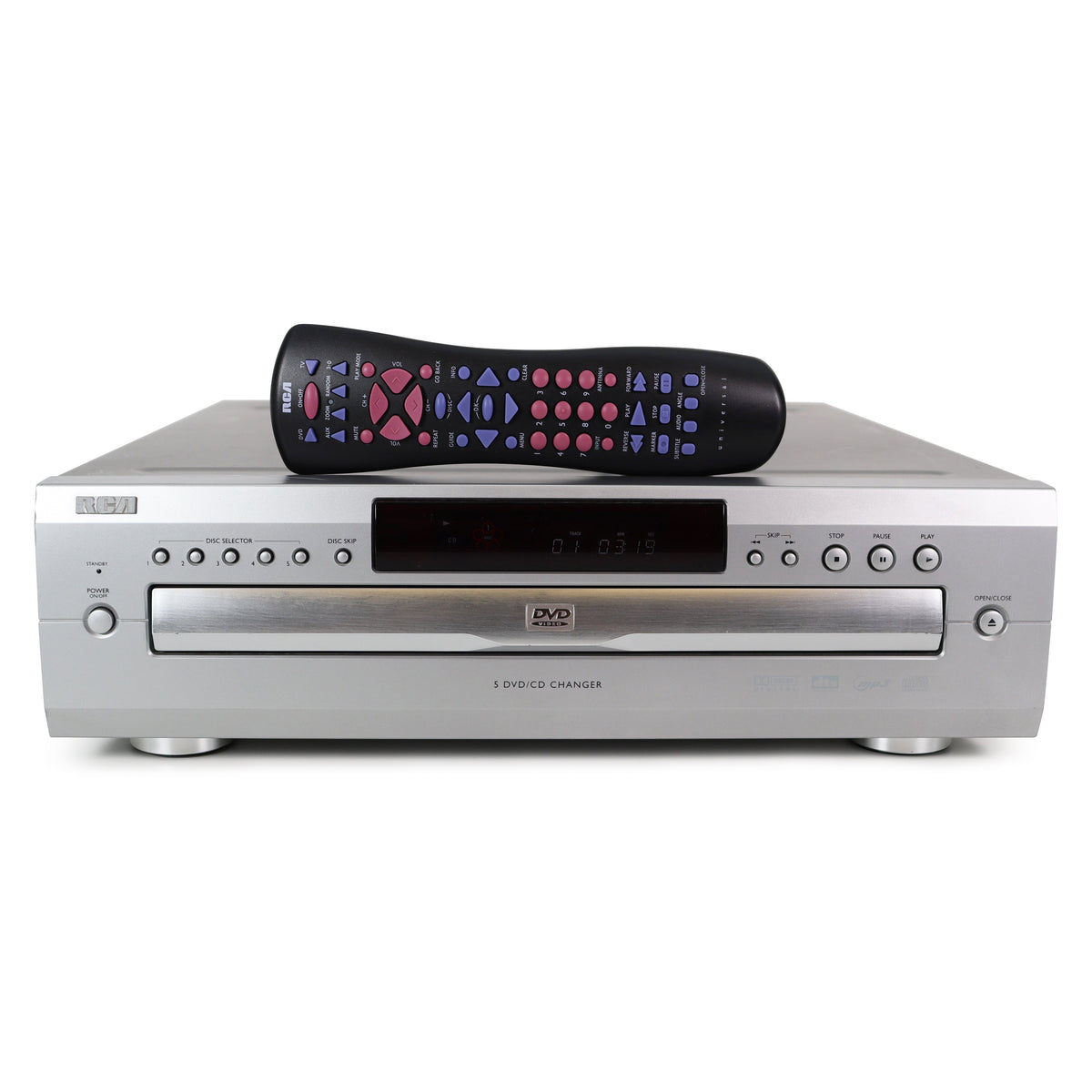 RCA RC5920P 5-Disc Carousel DVD/CD Changer — SpenCertified