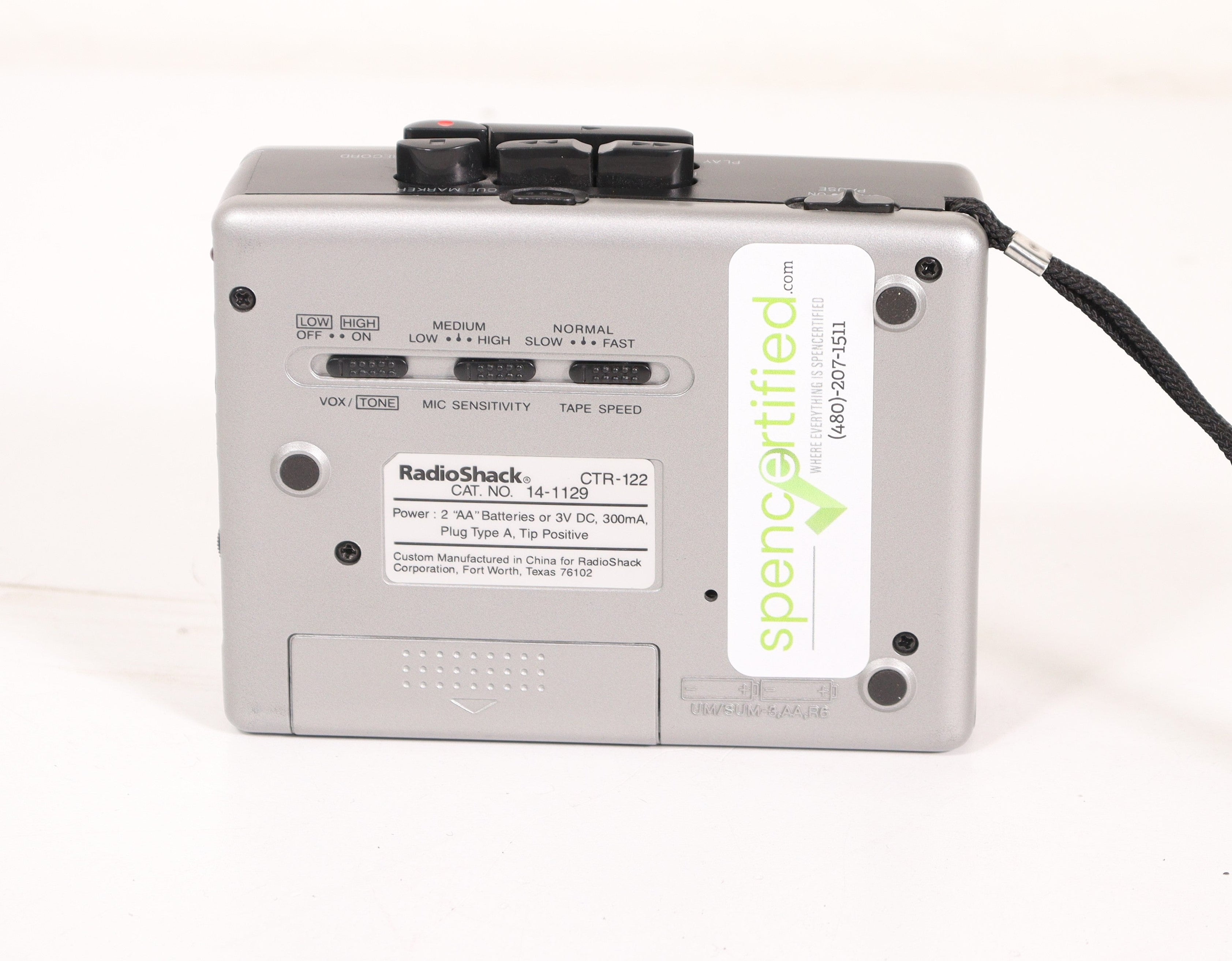 RadioShack CTR-122 Portable Cassette Player and Recorder w/ Built-in M ...