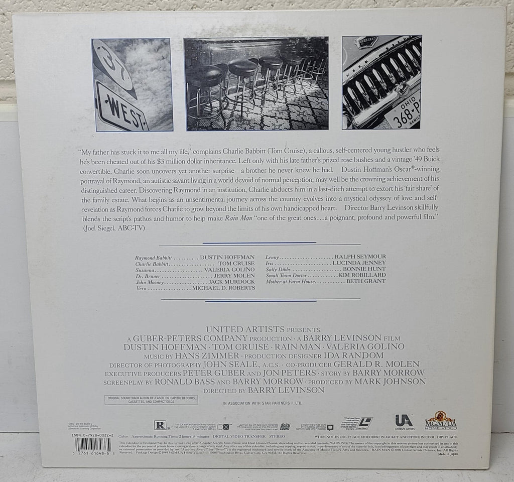 Rain Man LaserDisc Movie