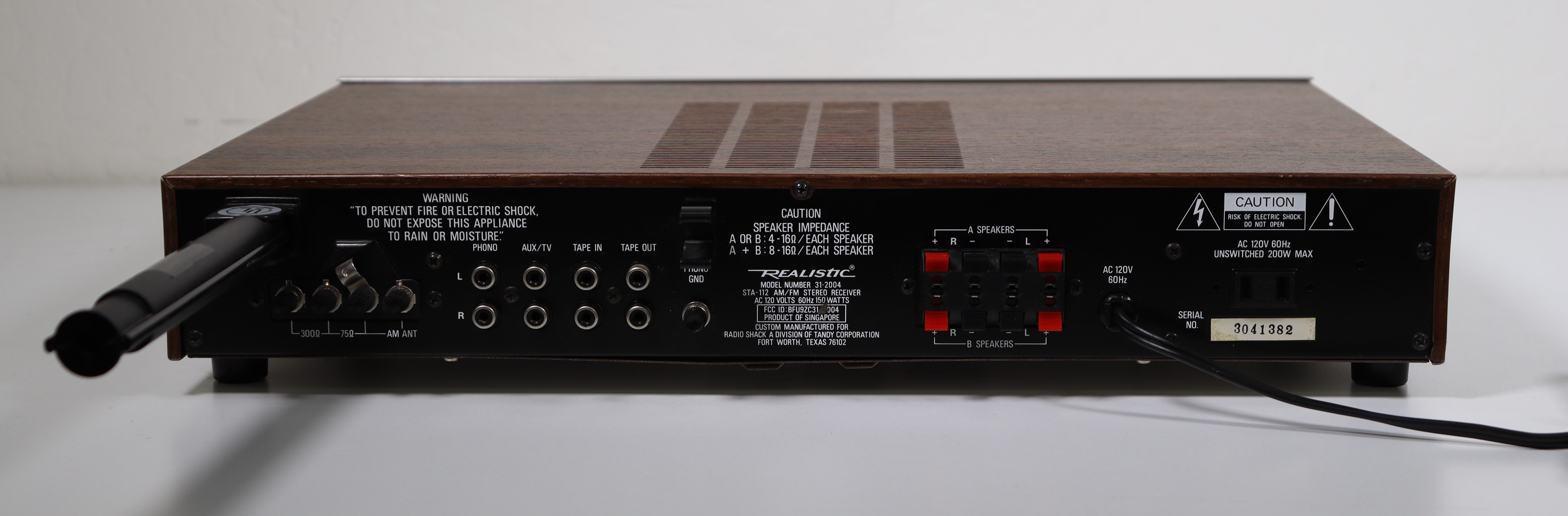 Realistic STA-112 Digital Synthesized AM/FM Stereo Receiver Vintage ...