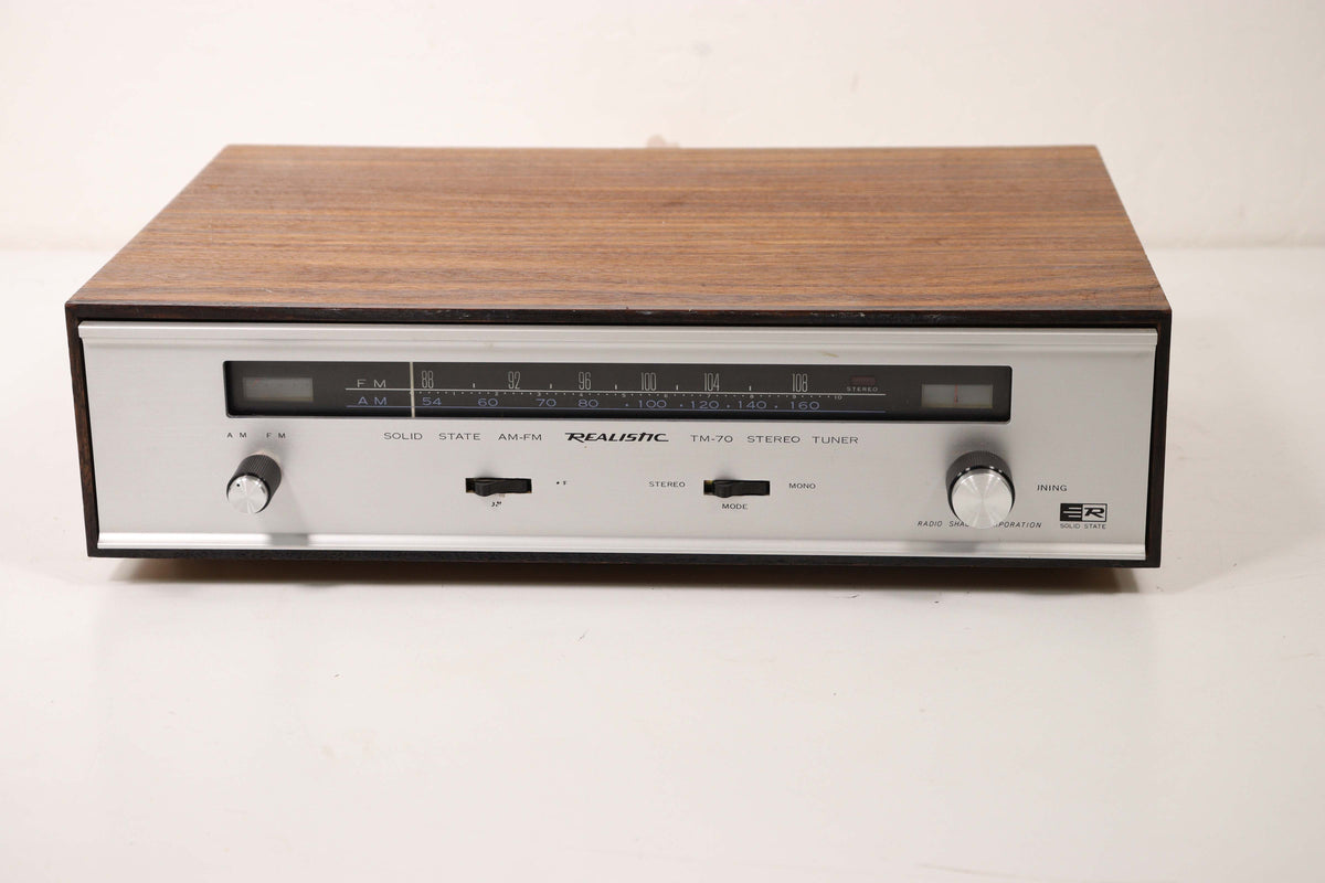 Realistic TM-70 Stereo Tuner System AM FM Solid State Wood Case ...