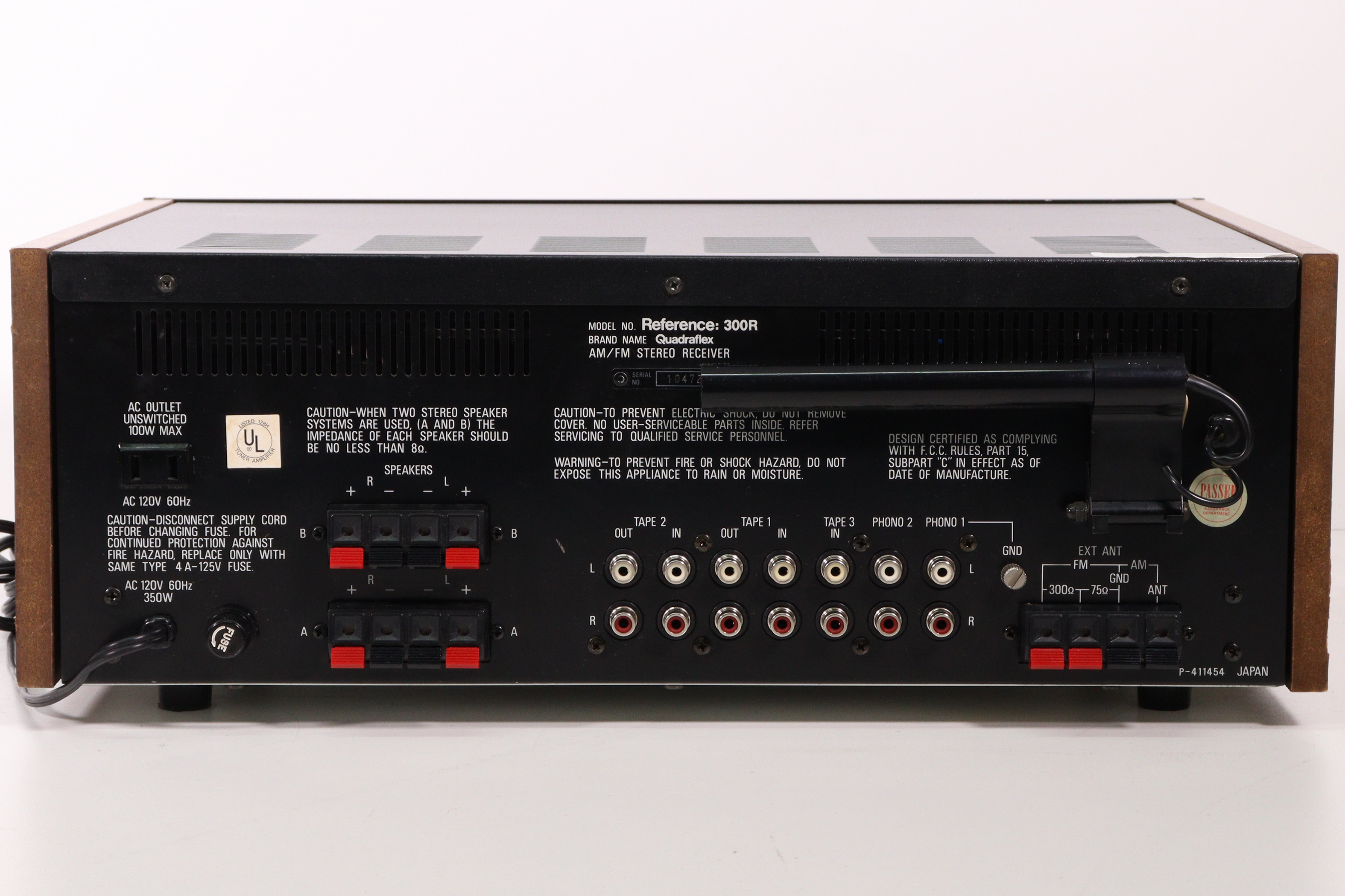 Reference 300R Quadraflex Home Stereo Receiver Amplifier — SpenCertified