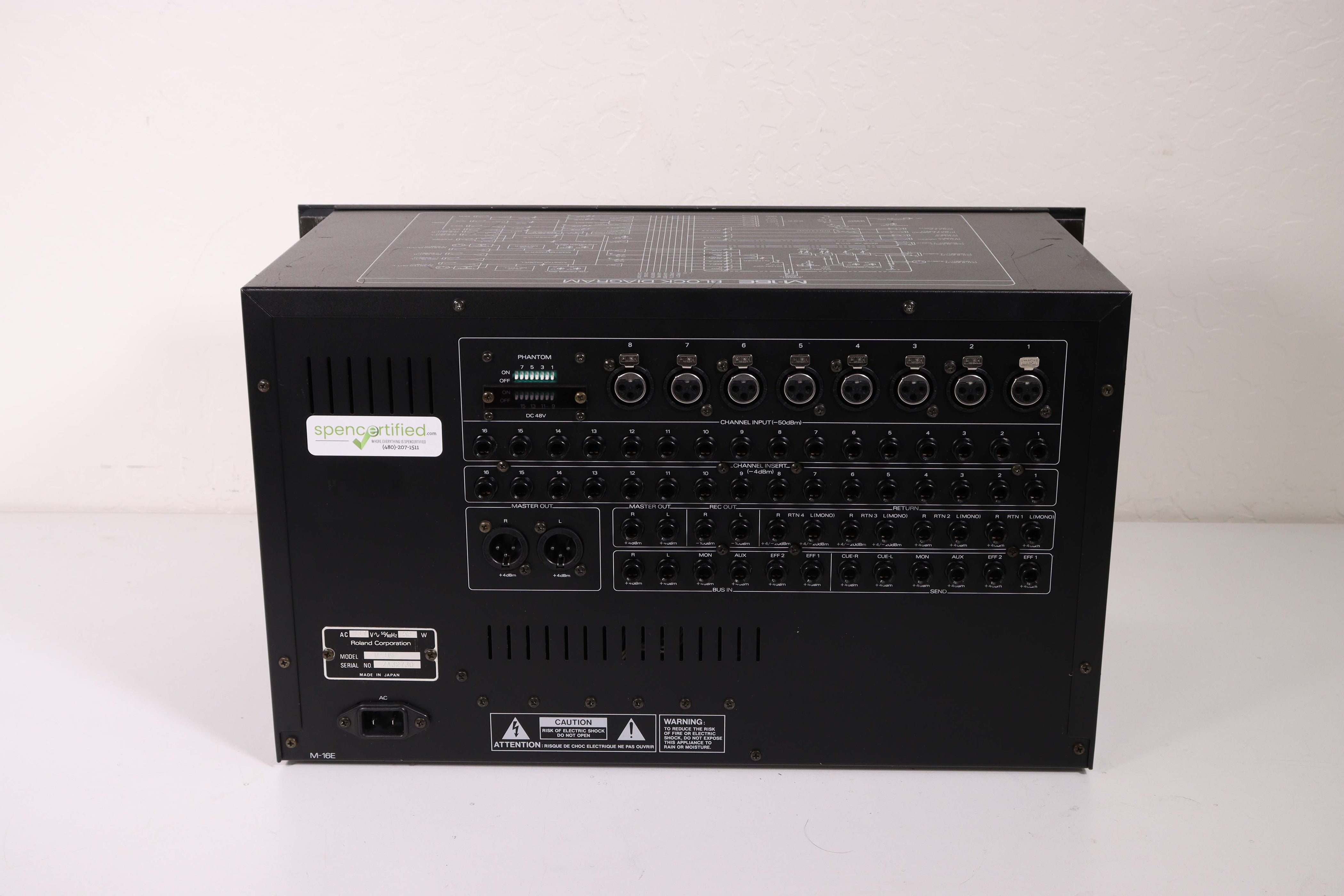 Roland M-16E 16 Channel Mixer Professional Rack System — SpenCertified