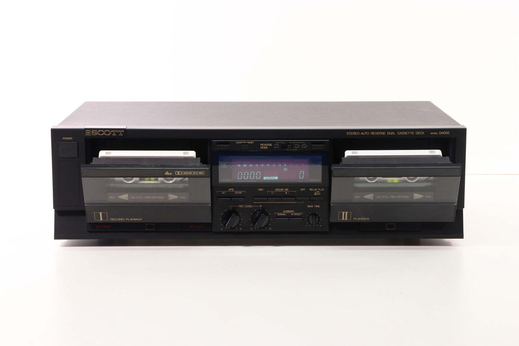 SCOTT D4002 STEREO AUTO REVERSE DUAL CASSETTE DECK