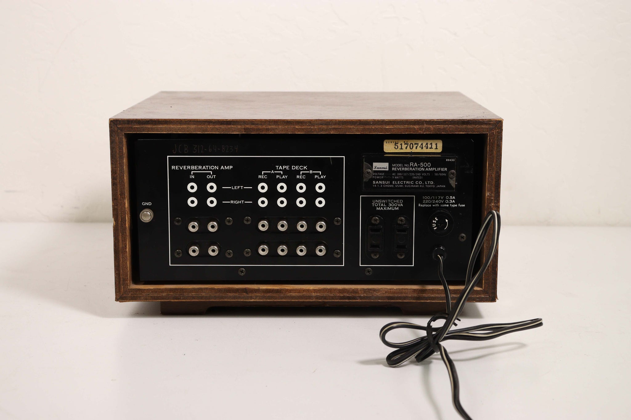 Sansui Reverberation Amplifier RA-500 w/ Wood Case