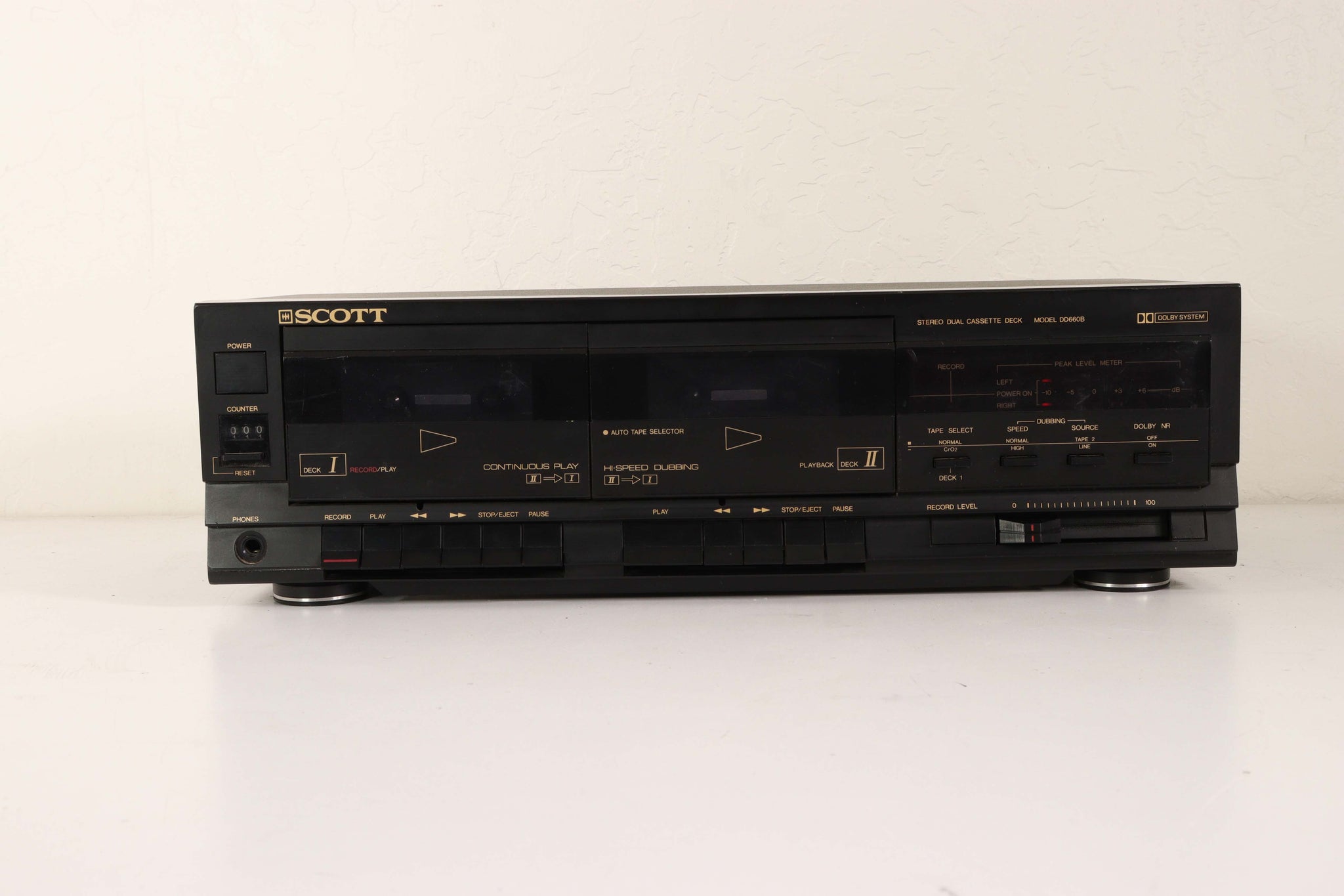 Scott DD660B Stereo Dual Cassette Deck Player Recorder