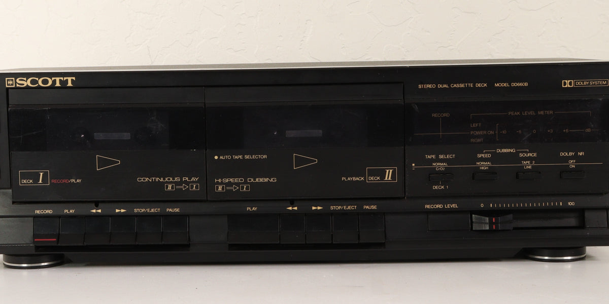 Scott DD660B Stereo Dual Cassette Deck Player Recorder — SpenCertified