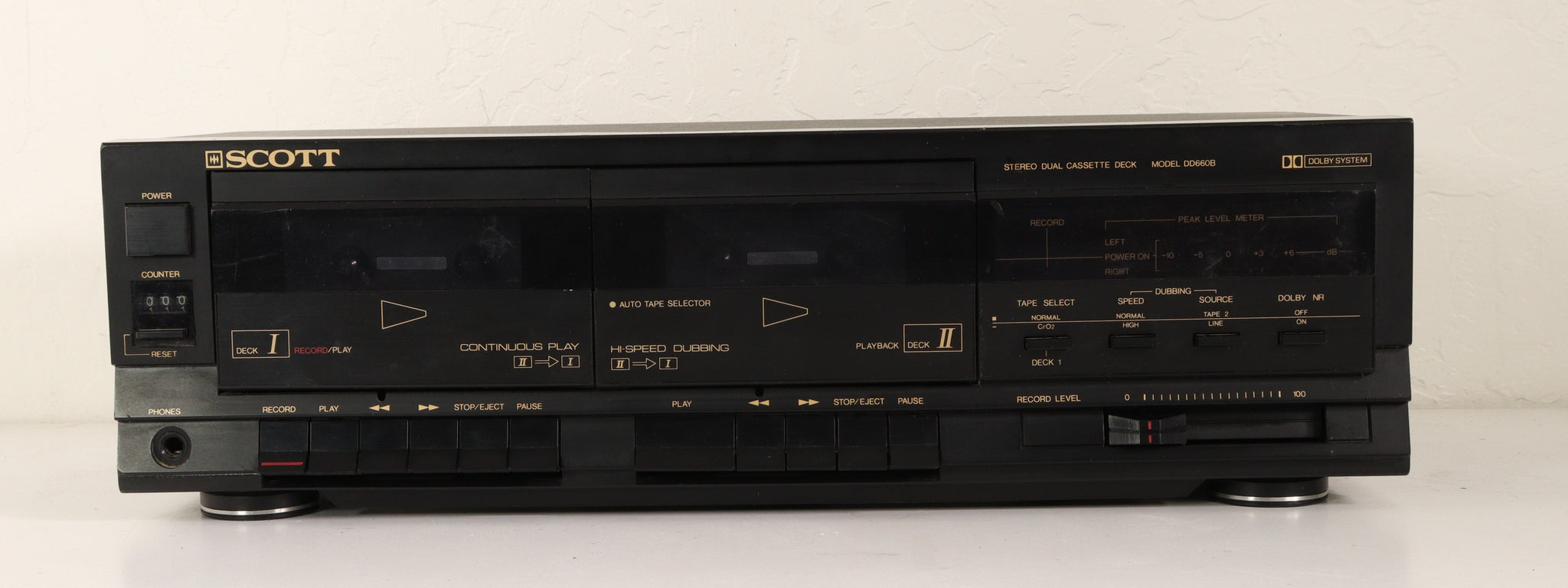 Scott DD660B Stereo Dual Cassette Deck Player Recorder