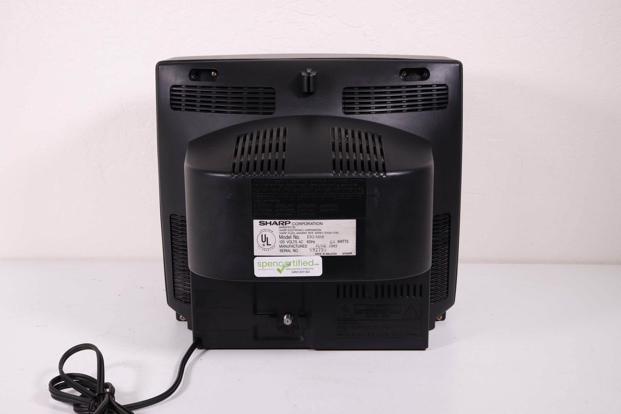 Sharp 13G-M60 13 Inch Small Tube TV Vintage