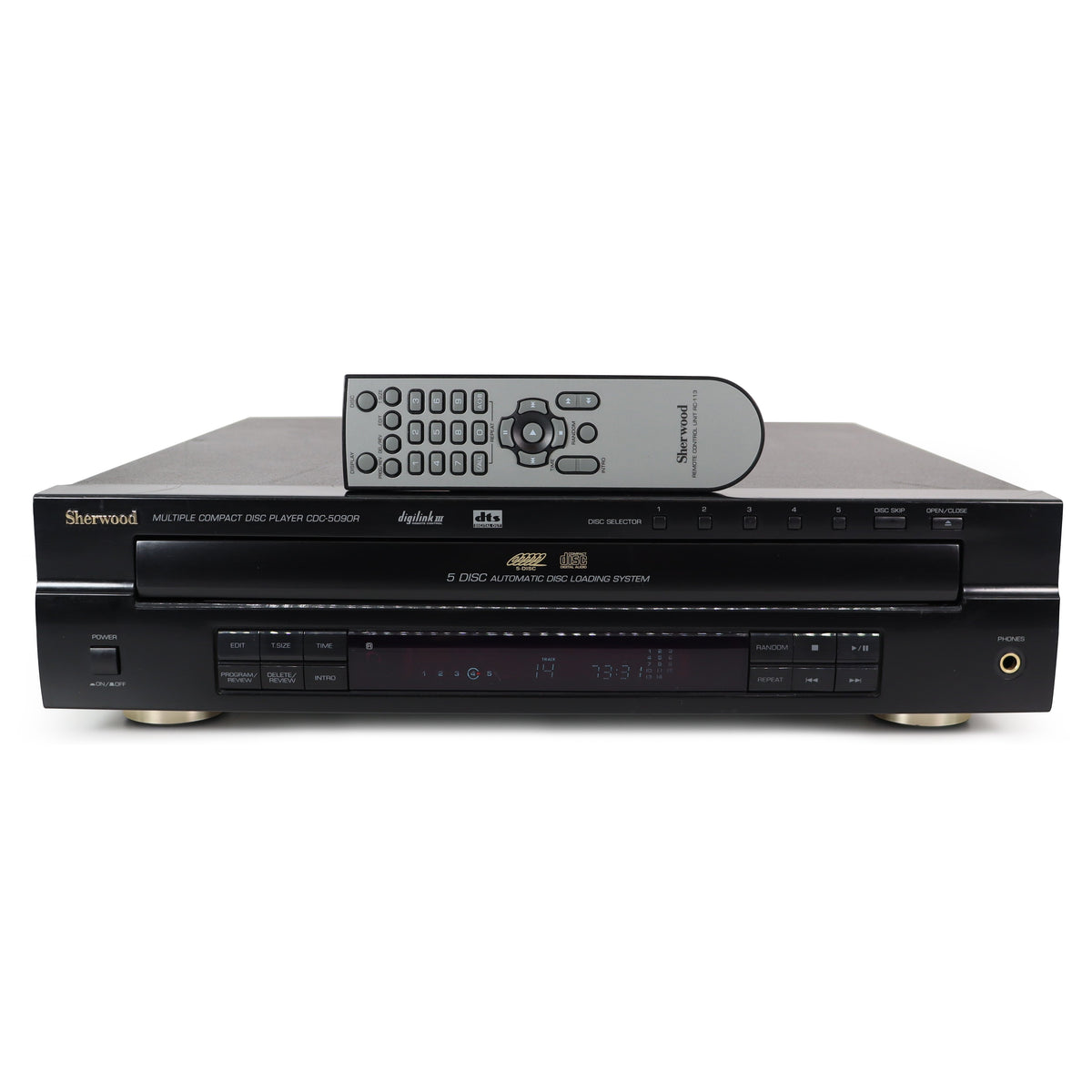 Sherwood CDC-5090R 5-Disc Carousel CD Player — SpenCertified