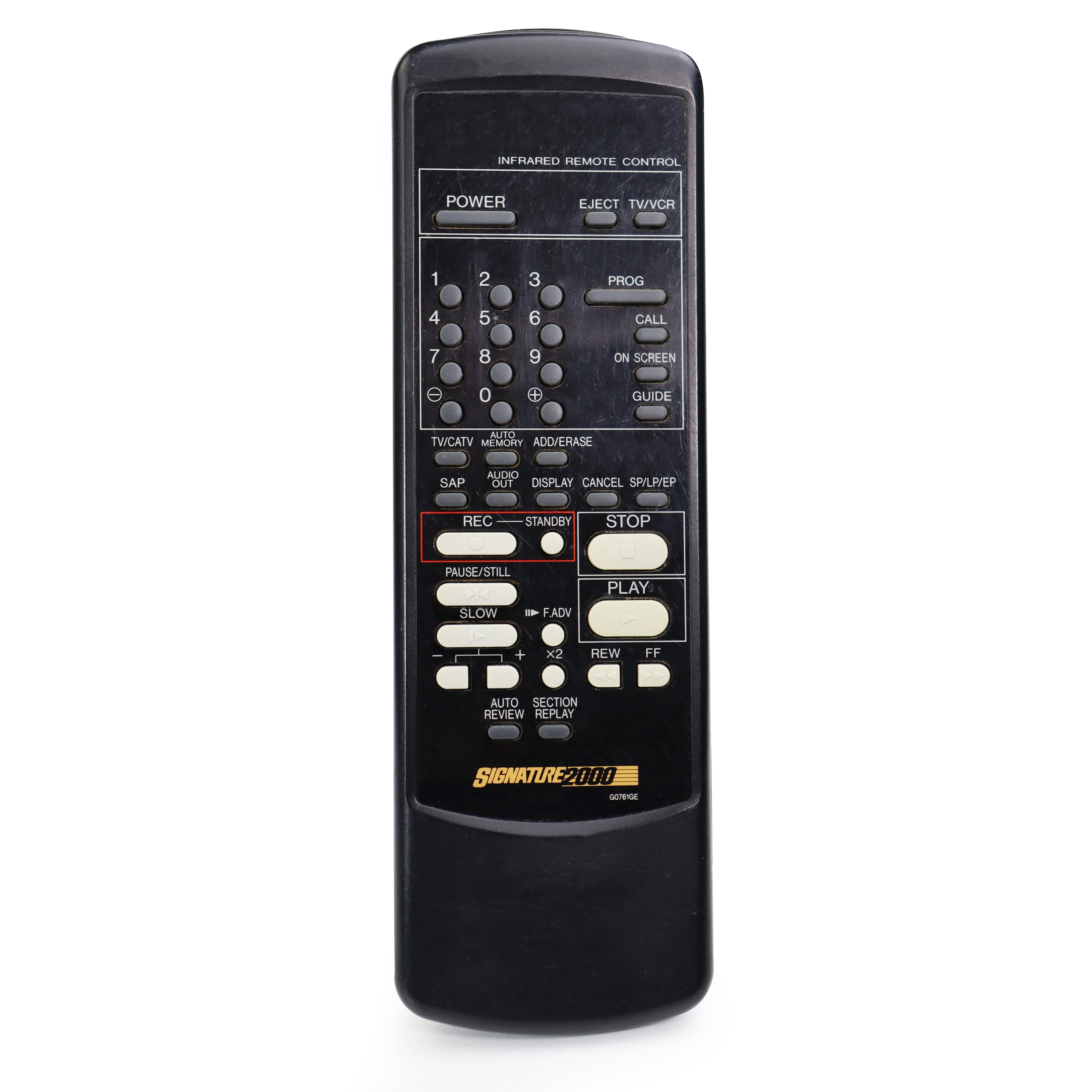 Signature 2000 G0761GE Remote Control for VCR / VHS Player