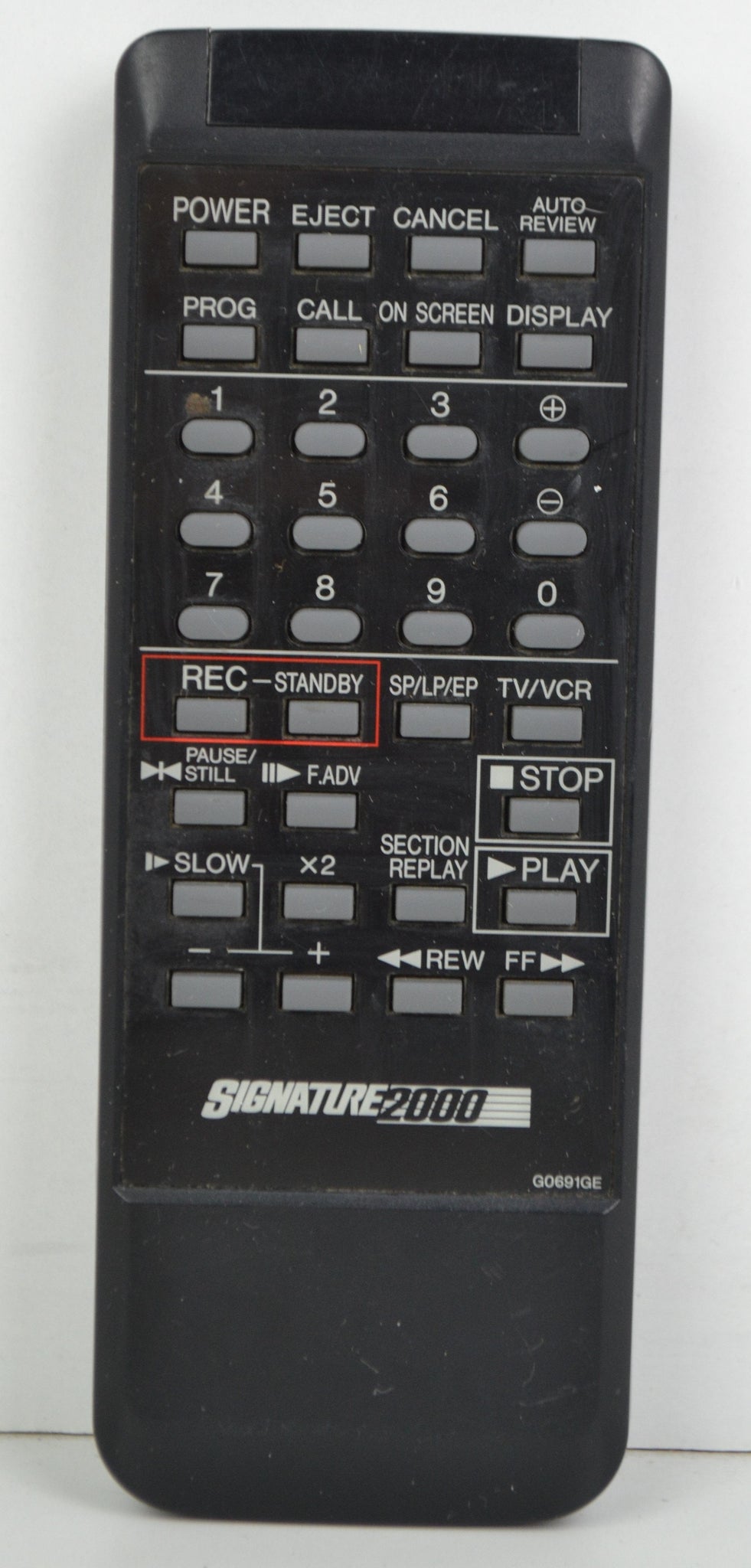 Signature2000 G0691GE VCR VHS Player Remote Control