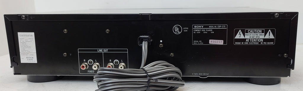 Sony 5 Disc CDP-C70 Multi CD Player Changer