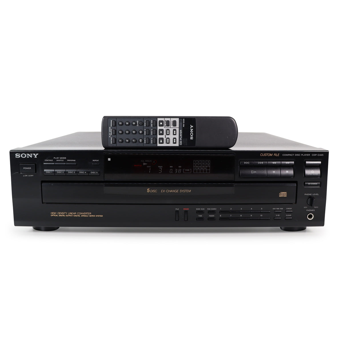 Sony CDP-C445 5-Disc Carousel CD Player — SpenCertified