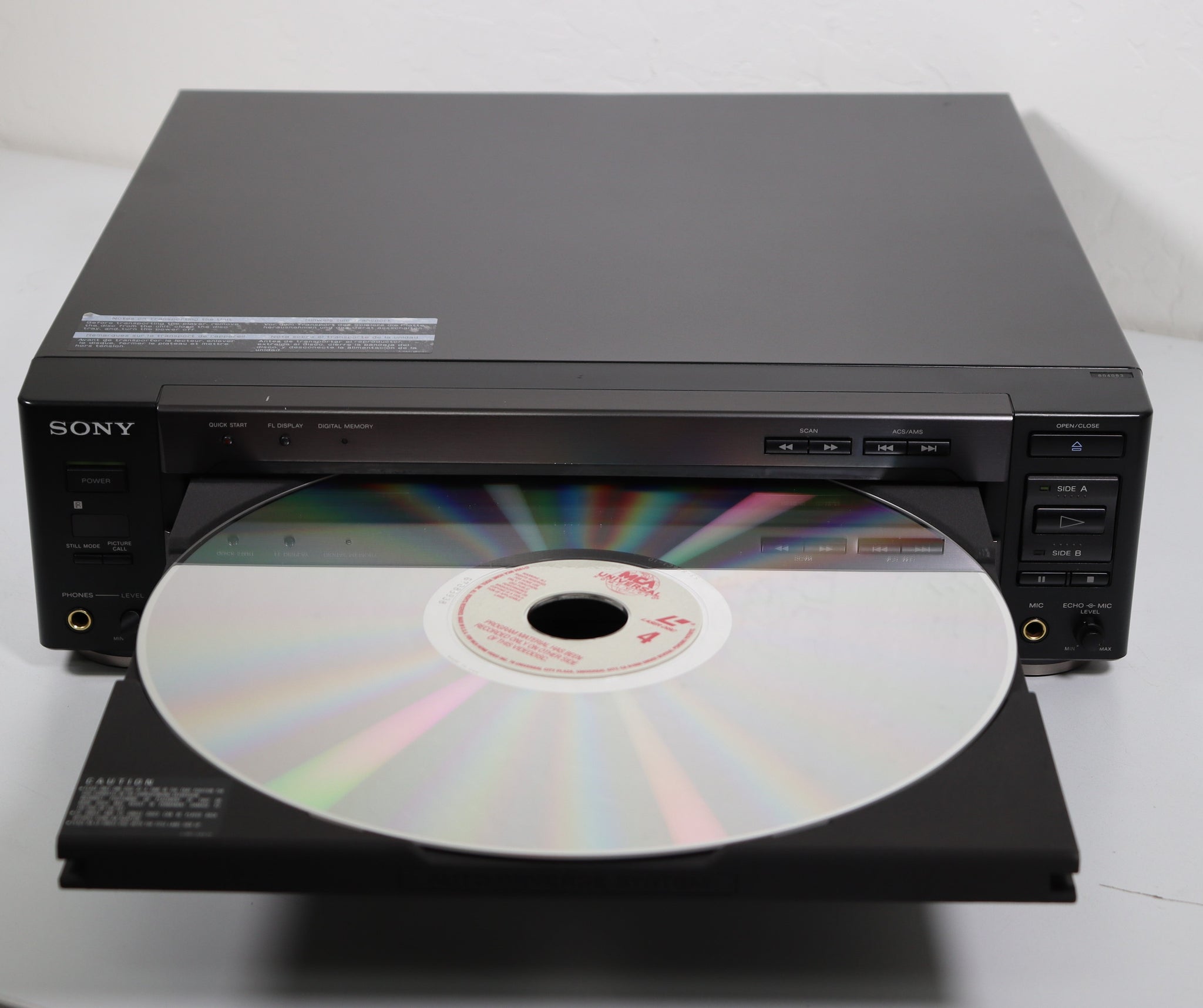 Sony MDP-800 CD CDV LD LaserDisc Player Home Video S-Video Made in Jap ...