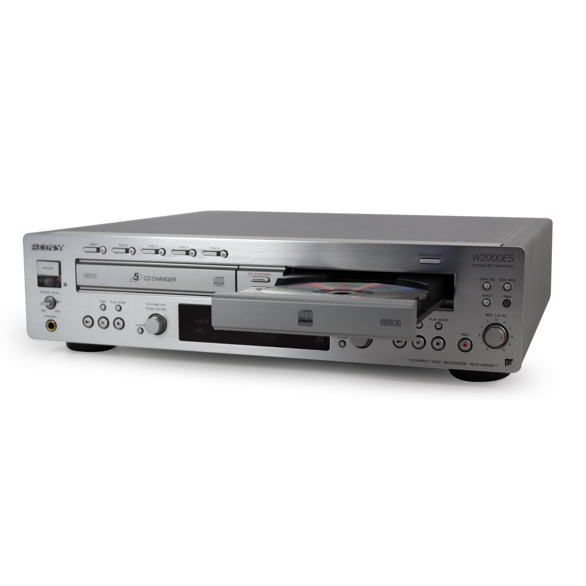 Sony RCD-W2000ES Elevated Standard Dual Tray 5-Disc CD Changer ...
