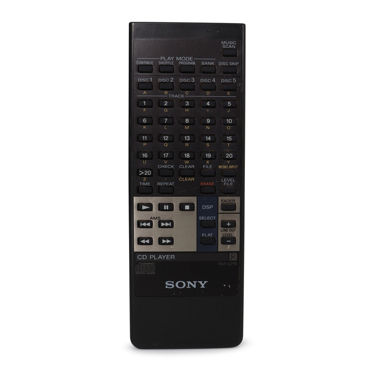 Sony RM-D715 CD Player Remote Control For CD Player CDP-715 — SpenCertified