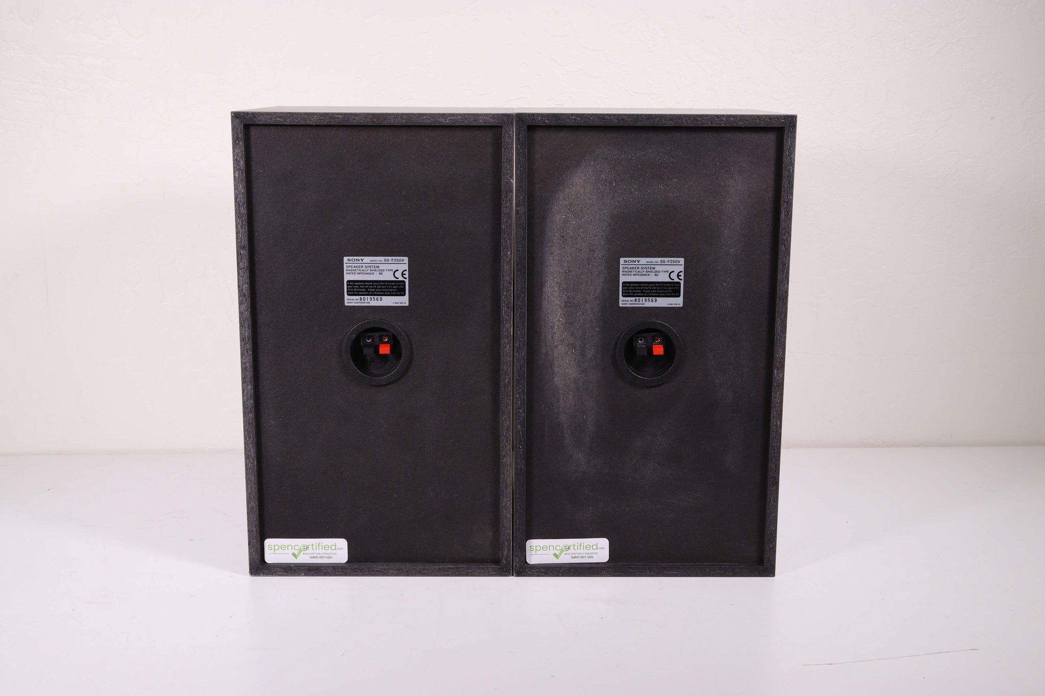 Sony SS-F250V Bookshelf Speaker Pair 3 Way