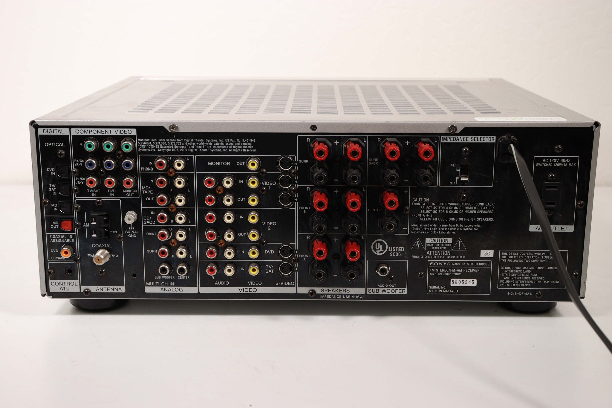 Sony STR-DA1000ES AM FM Stereo Receiver Amplifier Home Audio System (N