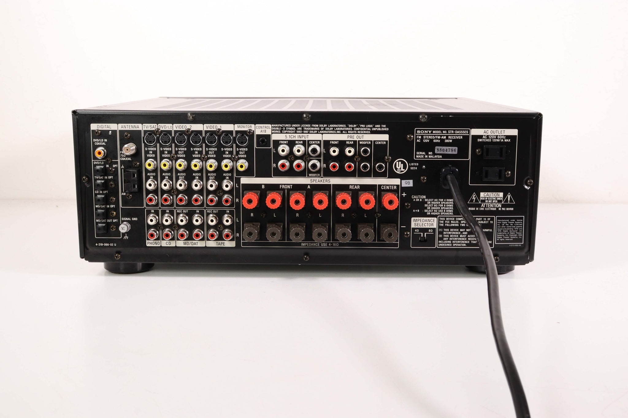 Sony STR-DA555ES Home Stereo Amplifier Surround Sound Speaker System