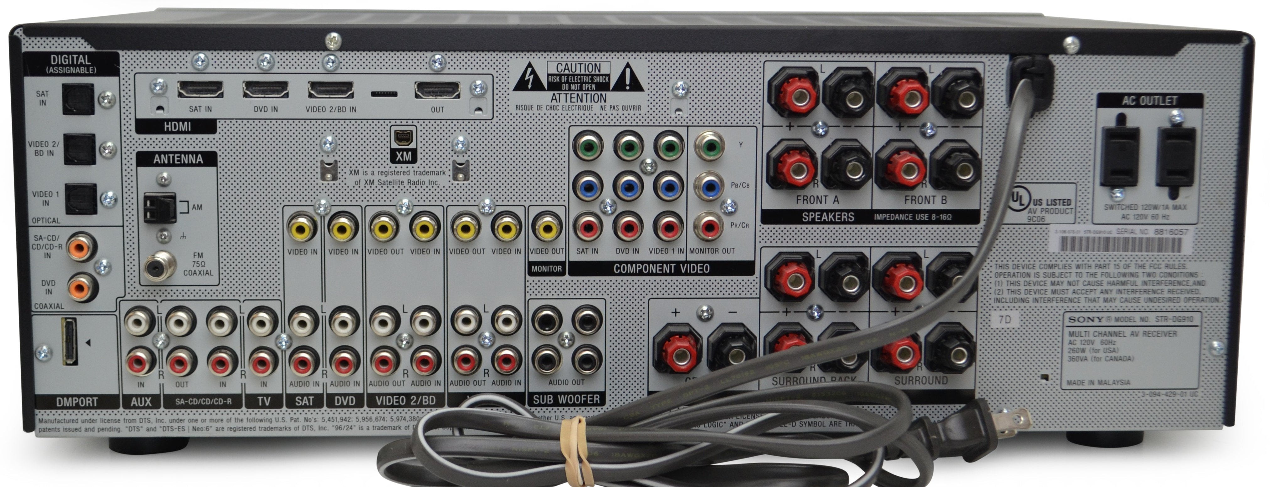 Sony STR-DG910 Stereo Receiver with HDMI / XM Radio / AM/FM Radio / Am ...