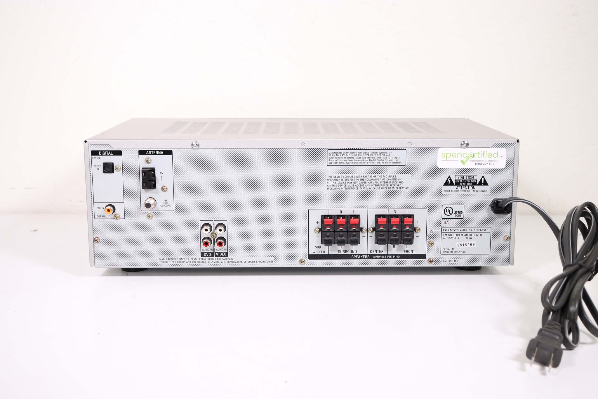 Sony STR-K665P FM Stereo Receiver Amplifier Audio System (NO REMOTE)