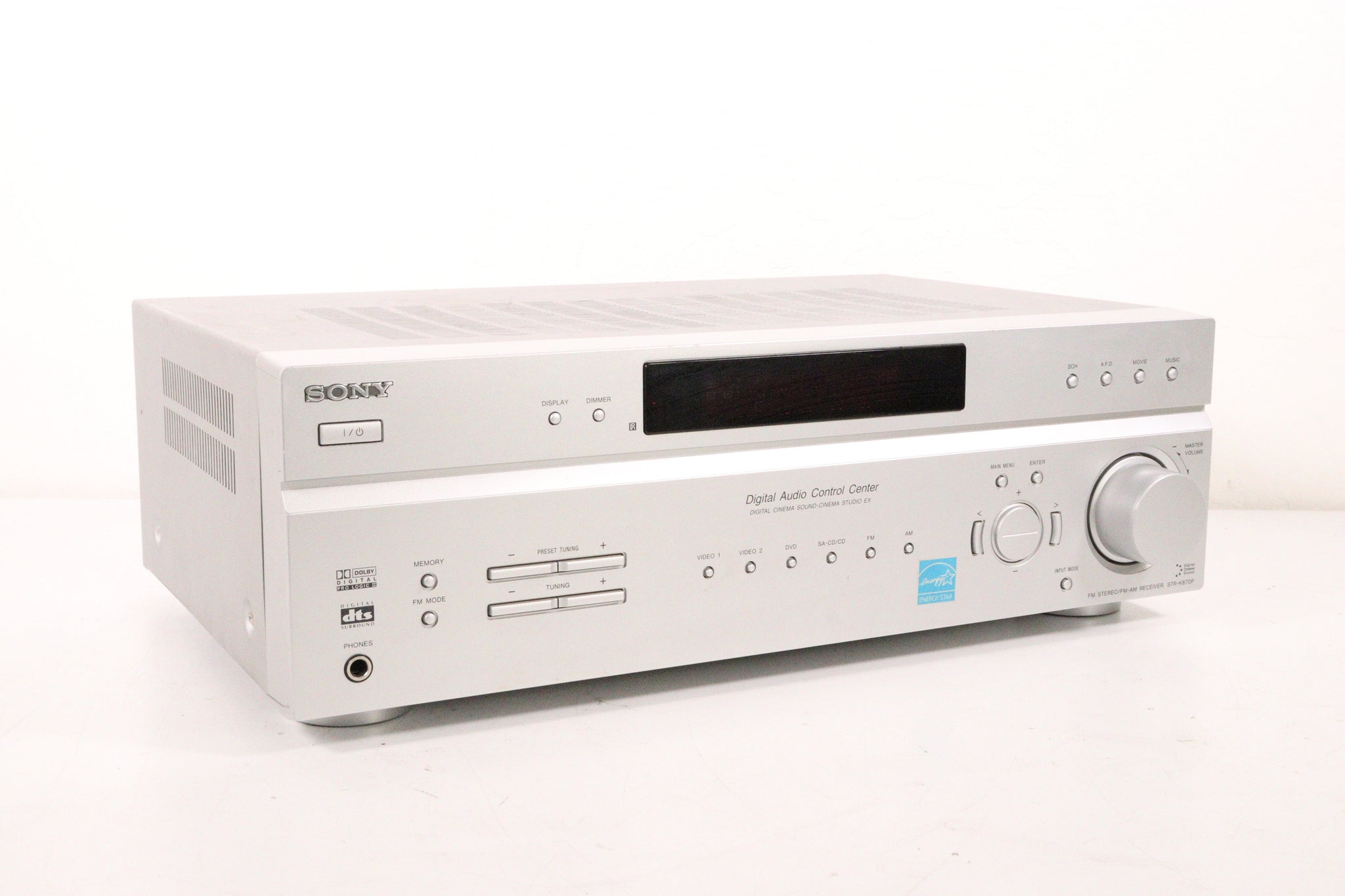 Sony STR-K670P FM Stereo/FM/AM Receiver 5.1 Optical Digital Silver (No